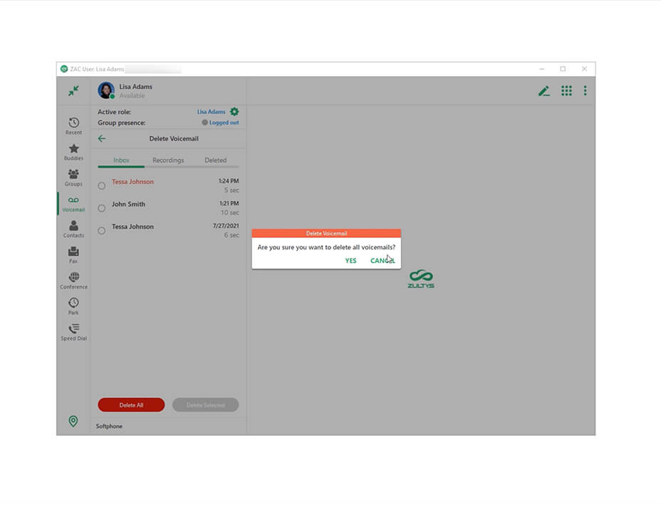 How To Quickly Delete Multiple Voicemails Zultys